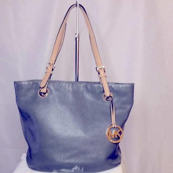 Michael Kors | Bags | Michael Kors Gray Pebble Leather Tote | Poshmark